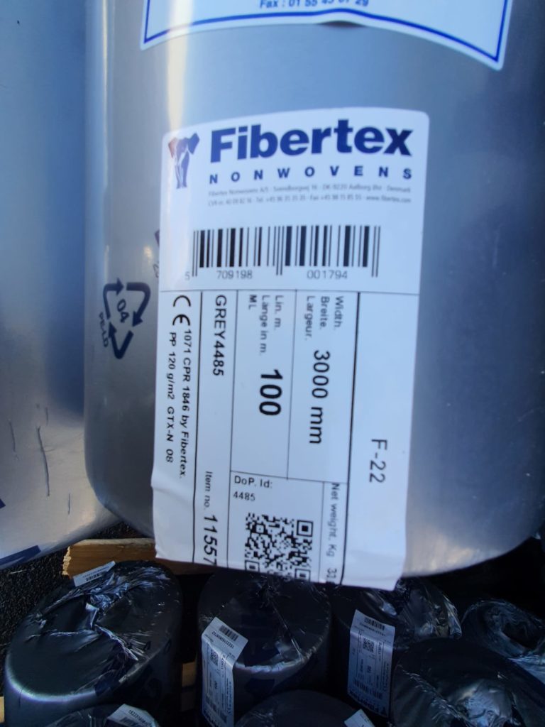 géotextile 120g/m2 asqual F22 en largeur 3m et 4m | SAS PROCOLLECTIVITES